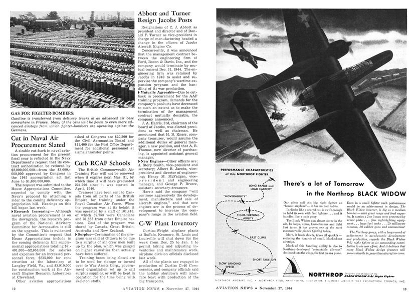 Curb Rcaf Schools | Aviation Week | NOVEMBER 27, 1944