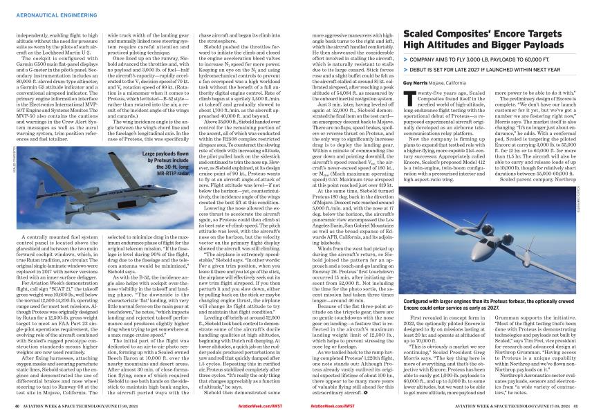 Scaled Composites' Encore Targets High Altitudes and Bigger Payloads ...